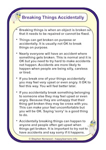 Breaking Things Social Stories