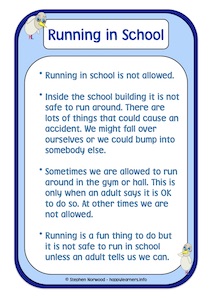 Running In School Social Stories