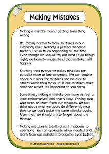 Being Wrong Social Stories