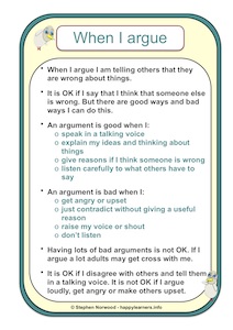 Arguments Social Stories